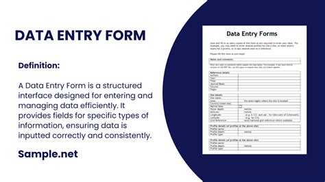 Free 24 Data Entry Form Samples Word Pdf