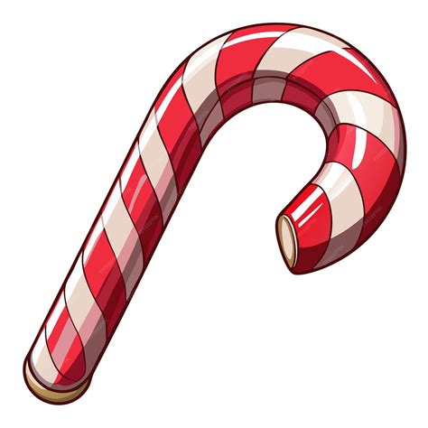 Cute Candy Canes Merry Christmas Vector Cartoon Illustration Premium