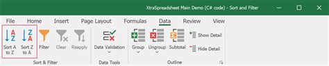 Sort Data In Spreadsheet Documents Winforms Controls Devexpress Documentation
