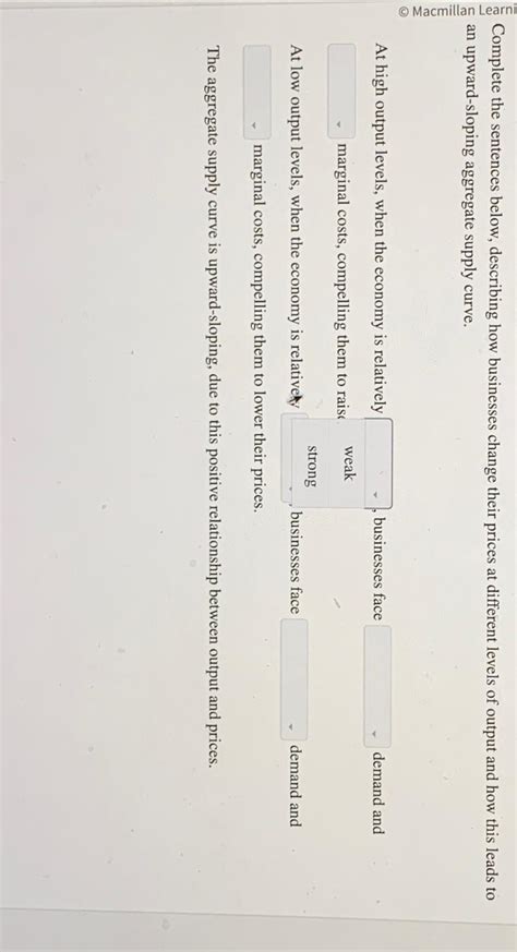 Solved Complete The Sentences Below Describing How