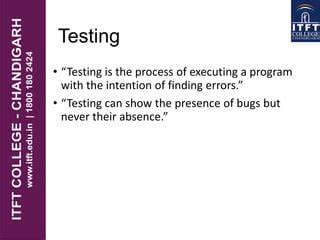 ITFT Software Testing PPT