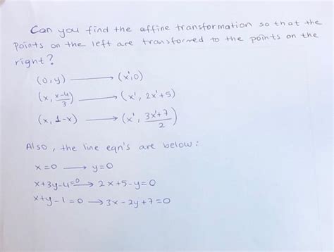 Solved Can You Find The Affine Transformation So That The