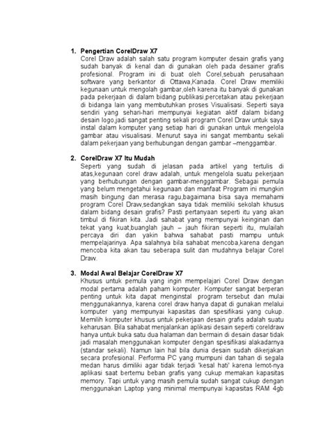 Modul Dasar Coreldraw X7 Pdf