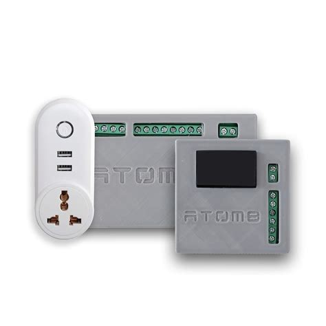 Buy Atom8 Smart Home Automation Kit With 2 4 Node Wi Fi Switches And 10a Plug Compatible With