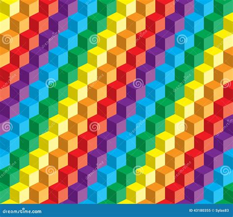 Optical Illusion Colorful Abstract Vector Cube An Stock Vector