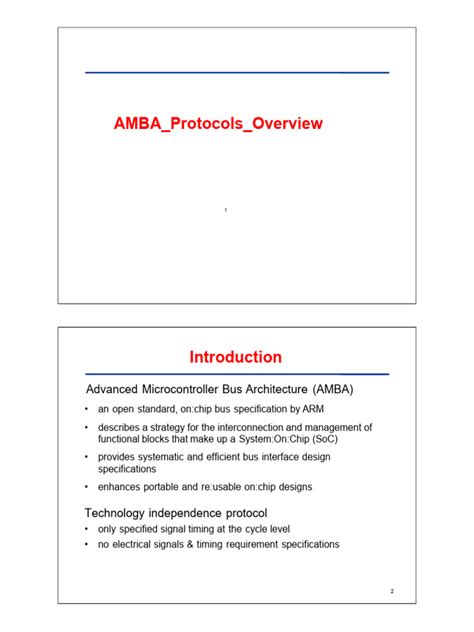 amba protocols overview pdf central processing unit digital electronics