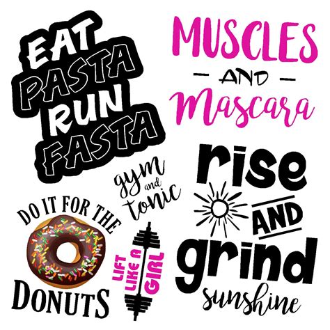 Exercise Vinyl Sticker Decal Set Sticker Planet