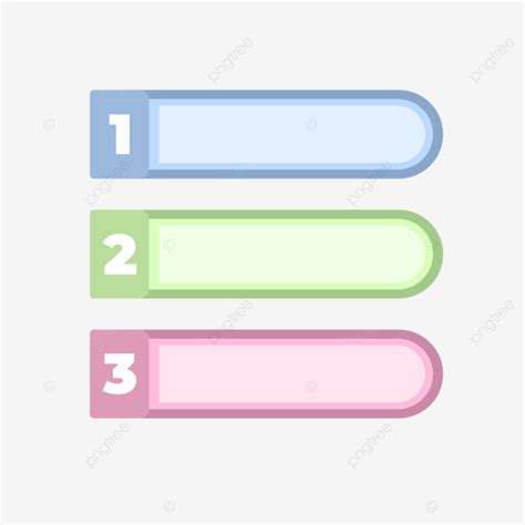 Powerpoint용 숫자가 포함된 순차적 텍스트 상자 벡터 파워 포인트 텍스트 테두리 텍스트 상자 PNG 일러스트 및