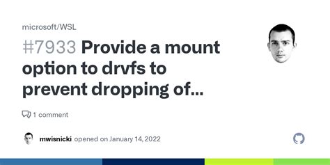 Provide A Mount Option To Drvfs To Prevent Dropping Of Executable