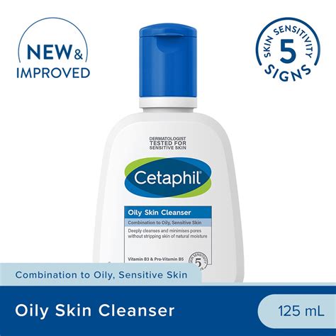 Cetaphil Oily Skin Cleanser 125ml For Sensitive Pimple And Acne Prone Skin Gentle Facial Wash