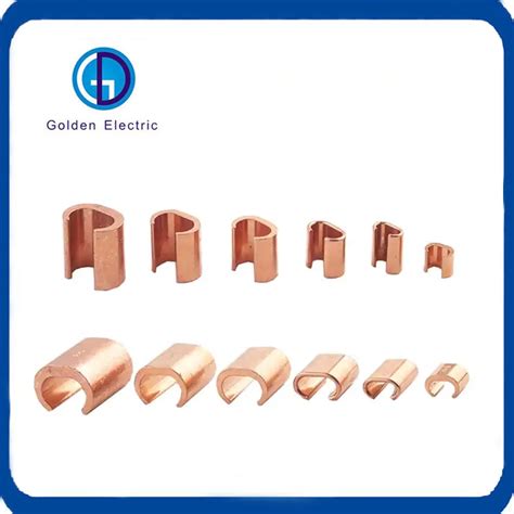 Copper C Clamp Grounding System C Type Clamp Crimp Connector For Earthing Protection Clamp For