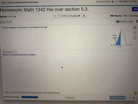 Solved Math 1342 Fundamentals Of Statistics Jazmine Garcia And