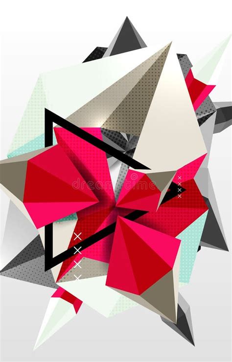 3d Polygonal Elements Abstract Background Stock Vector Illustration Of Business Futuristic