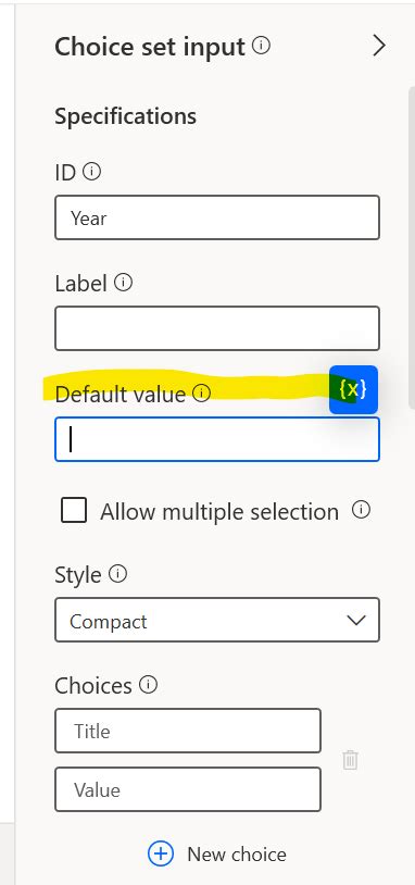 How To Pass Dynamic Values Like Variables To Choice Input Of Custom