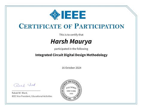 Harsh Maurya On Linkedin Ieee Digital Ic