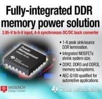 Fully Integrated DDR Memory Power Solution New Products