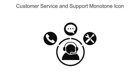 Customer Service And Support Monotone Icon In Powerpoint Pptx Png And