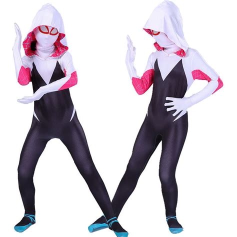 Halloween Gwen Female Spider 2 Man Parallel Universe Clothes Cosplay