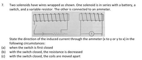 Solved Two Solenoids Have Wires Wrapped As Shown One Chegg