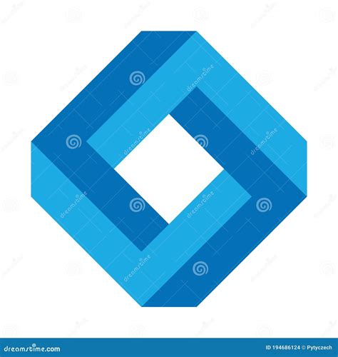 3d Impossible Square Stock Vector Illustration Of Construction 194686124
