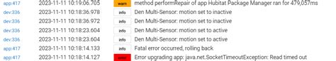 Hpm Updaterepair Of Webcore Failing Hubitat Package Manager Hubitat