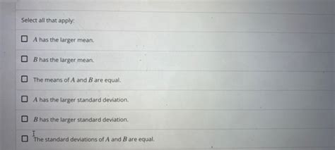 Solved Given The Plot Of Normal Distributions A And B Below