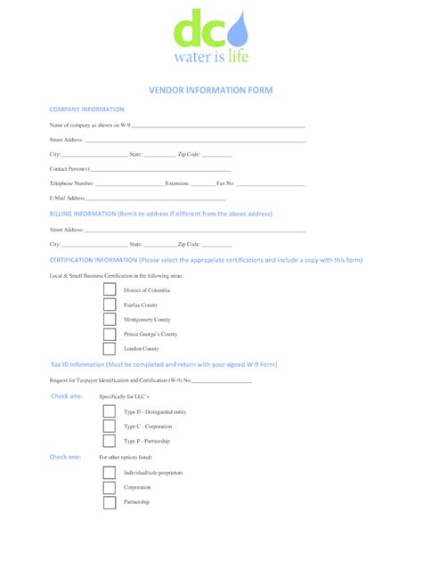 Fillable Online 4 Free Vendor List Templates Word Excel Formats Fax Email Print PdfFiller