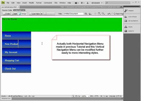 css vertical menu tutorial youtube