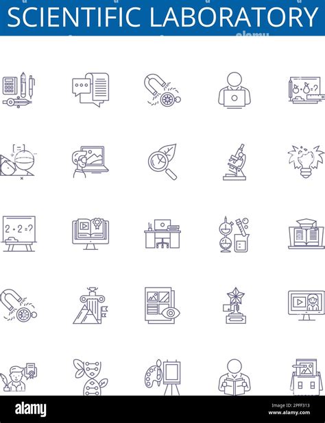 Scientific Laboratory Line Icons Signs Set Design Collection Of Scientific Laboratory Testing