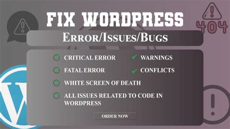 Fix Wordpress Critical Error White Screen And Customize Wordpress By Yasirir Fiverr