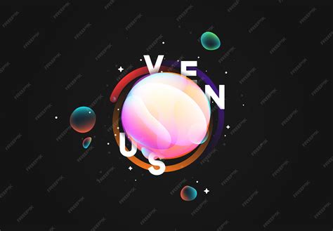 Premium Vector Futuristic Background Planet Shape Bright Neon Liquid Gradient