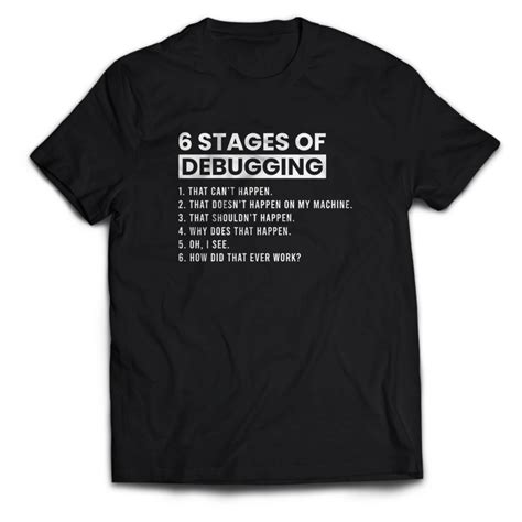 Jual Kaos Pria Programmer 6 Stages Of Debugging Dewasa Baju Atasan