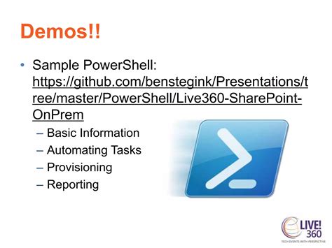 Automating Sharepoint On Premises Tasks With Powershell Ppt