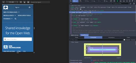 why my firefox responsive design mode view doesn t look like it does in