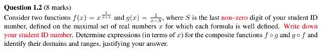 Solved Question Marks Consider Two Functions F X Chegg