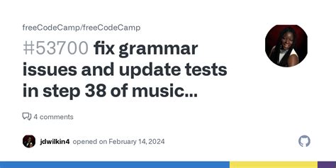 fix grammar issues and update tests in step 38 of music player project · issue 53700
