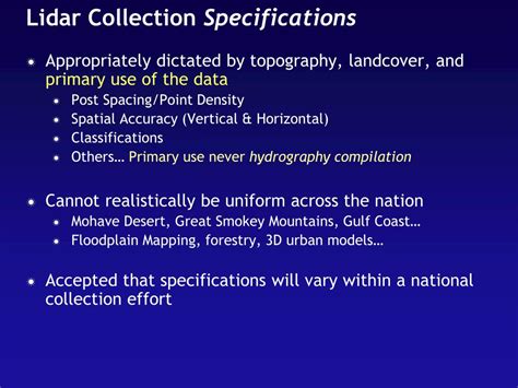 Ppt Nhd And Lidar Development Of Common Guidelines And Practices Powerpoint Presentation