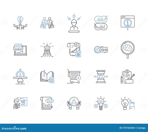 Event Management Outline Icons Collection Organizing Planning Coordinating Scheduling