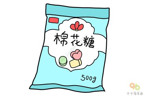 棉花糖简笔画步骤教程 零食简笔画