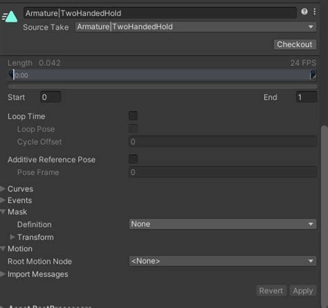 Animation Import Settings Baking Rotationposition Runity3d