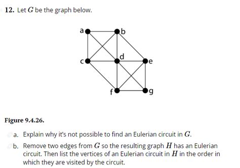 solved 12 let g be the graph below figure 9 4 26