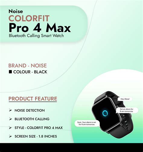 Noise ColorFit Pro Max Bluetooth Calling Smart Watch Joytree Global
