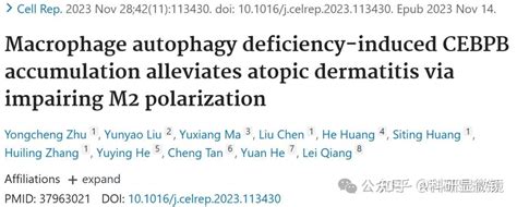 巨噬细胞泰热辣！中国药科大学强磊团队，多组学技术相结合研究巨噬细胞自噬发cell子刊！开辟新思路！ 知乎