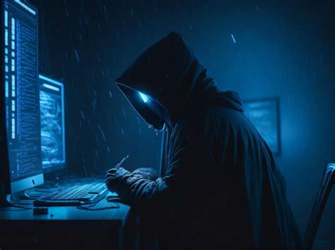 Premium Ai Image Dangerous Hooded Hacker Breaks Into Government Data