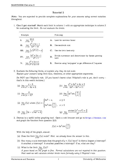 mast10006 week 2 tutorial questions and solutions tutorial 2 note