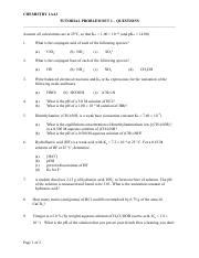 1aa3 Tut1 Q Pdf CHEMISTRY 1AA3 TUTORIAL PROBLEM SET 1 QUESTIONS