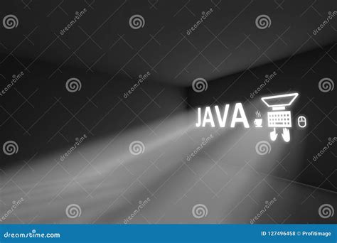 Java Programming Rays Volume Light Concept Stock Illustration