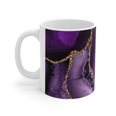 Purple Agate Mug Purple Coffee Mug Purple Mug Purple Lover Etsy