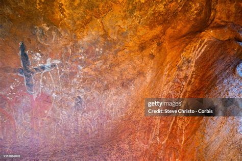 Aboriginal Art In A Cave Uluru Also Known As Ayres Rock Is Sacred