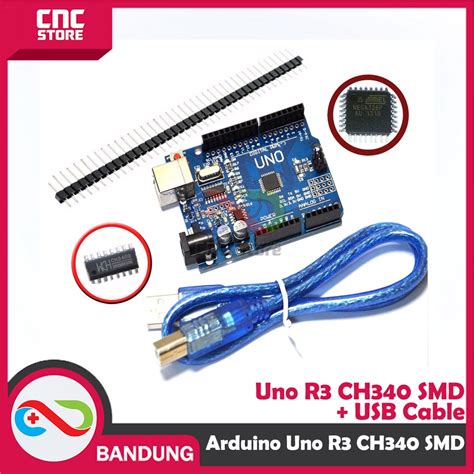 Jual Uno R3 Smd Ch340 Atmega328p Plus Kabel Usb And Pin Header Shopee Indonesia